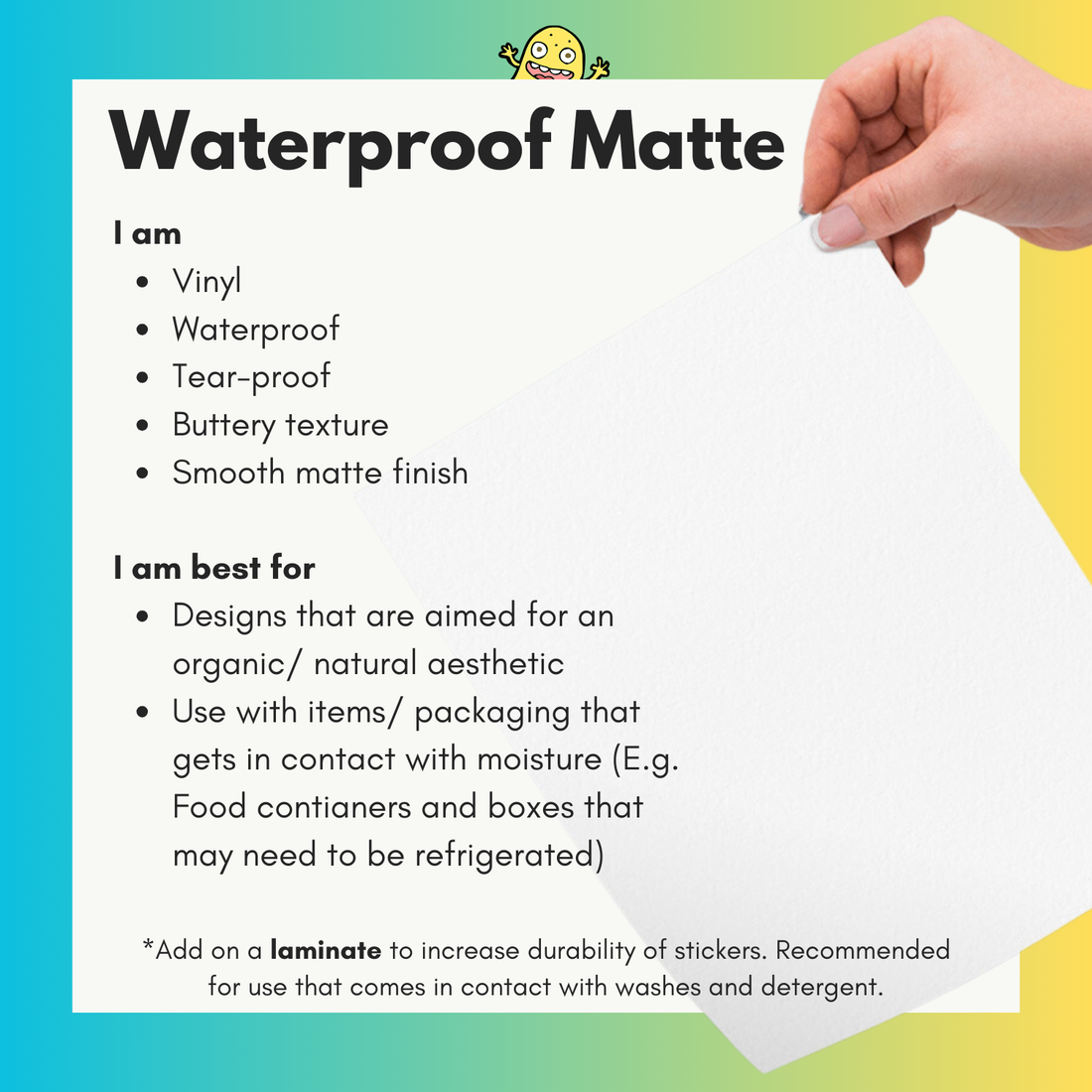 Sticker Paper - Waterproof Matte – thepotatoclub
